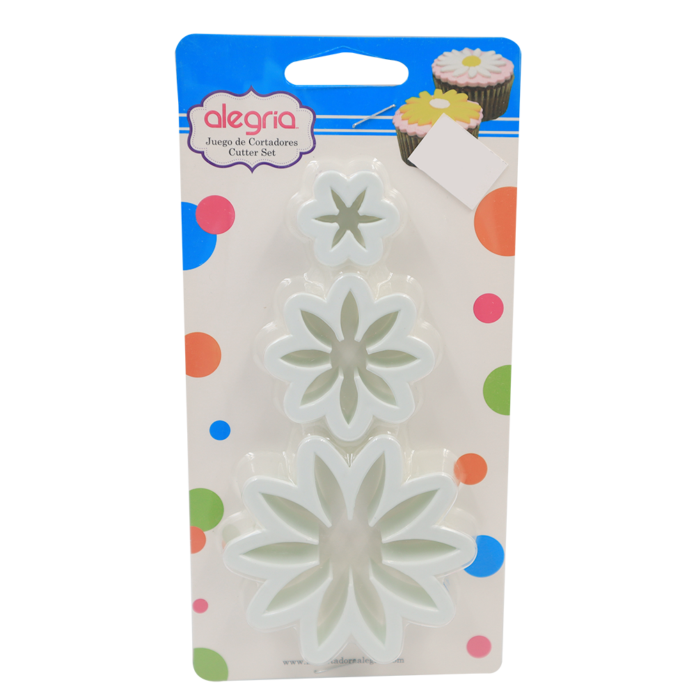 CORTADOR PARA FONDANT MARGARITA 3 PIEZAS ALEGRIA 6545 – Distribuidora ...