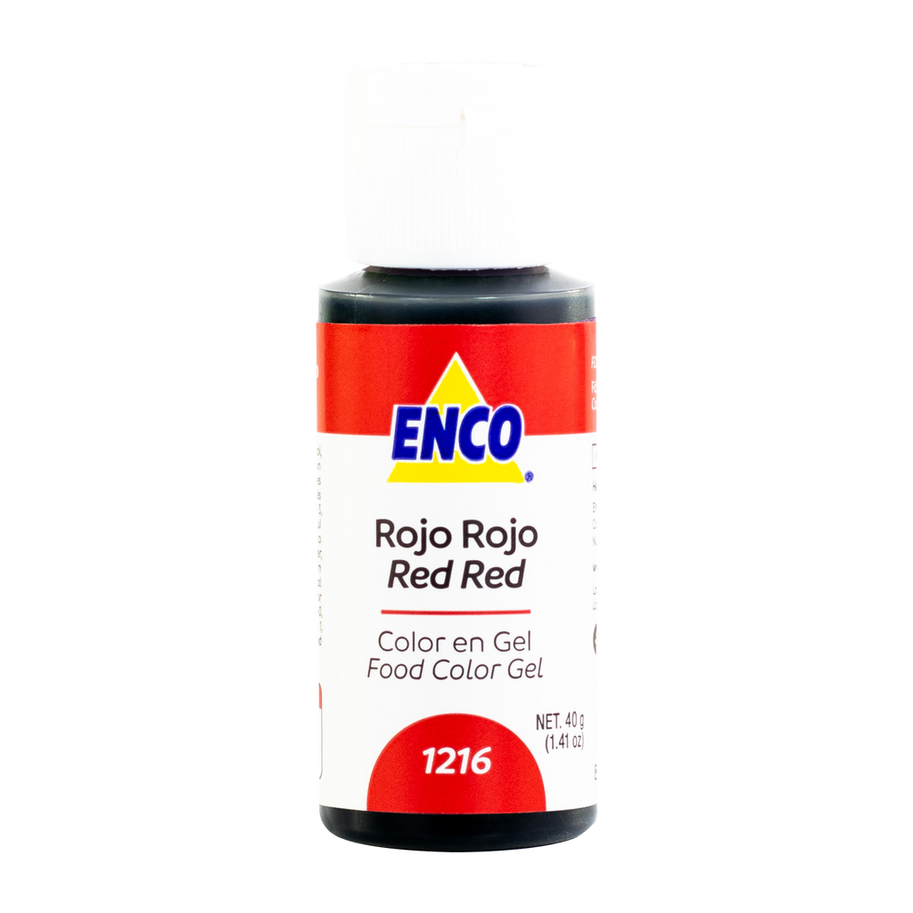 COLOR EN GEL ROJO ROJO 40 GR ENCO – Distribuidora Del Pastelero